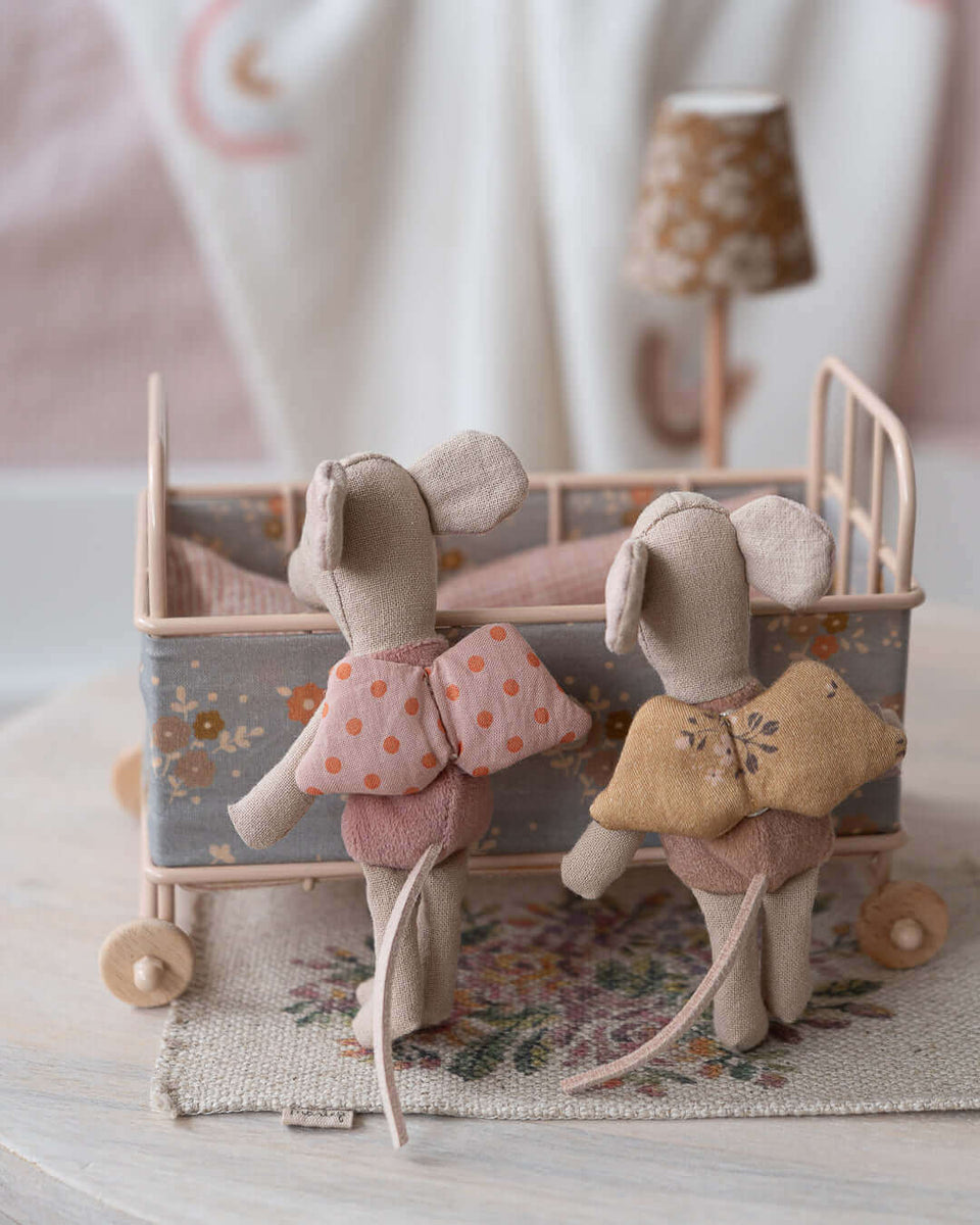 Maileg Cot Bed Micro - Powder - Sweet Dreams Await!
